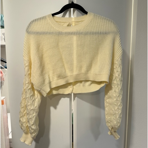 SHEIN | Sweaters | Shein Crop Sweater With Open Back | Poshmark